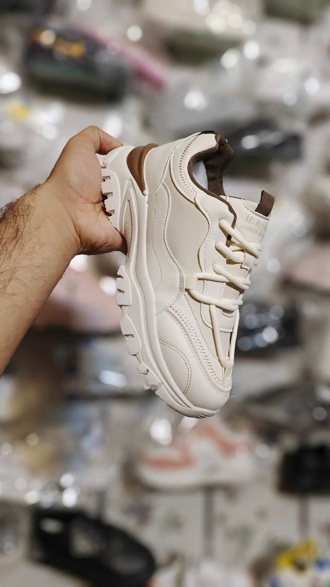 omino zig-zag chunky sole sneaker for girl/women – Raja footwear